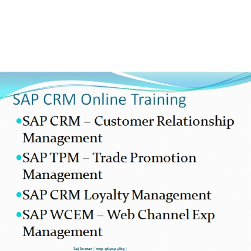 Raj Kumar Areti - SAP CRM,TPM. TM.GRC.MDM-MDDG - SAP Onlie Trainng | XING